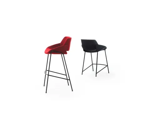 Monk barstool with backrest | Salone del Mobile